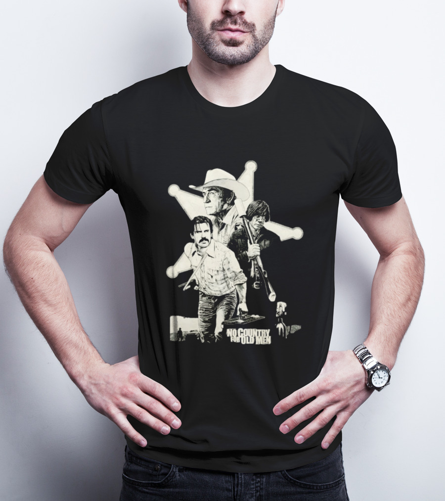 No Country For Old Men Movie Cast Art Javier Bardem Josh Brolin Tommy Lee Jones T-Shirt
