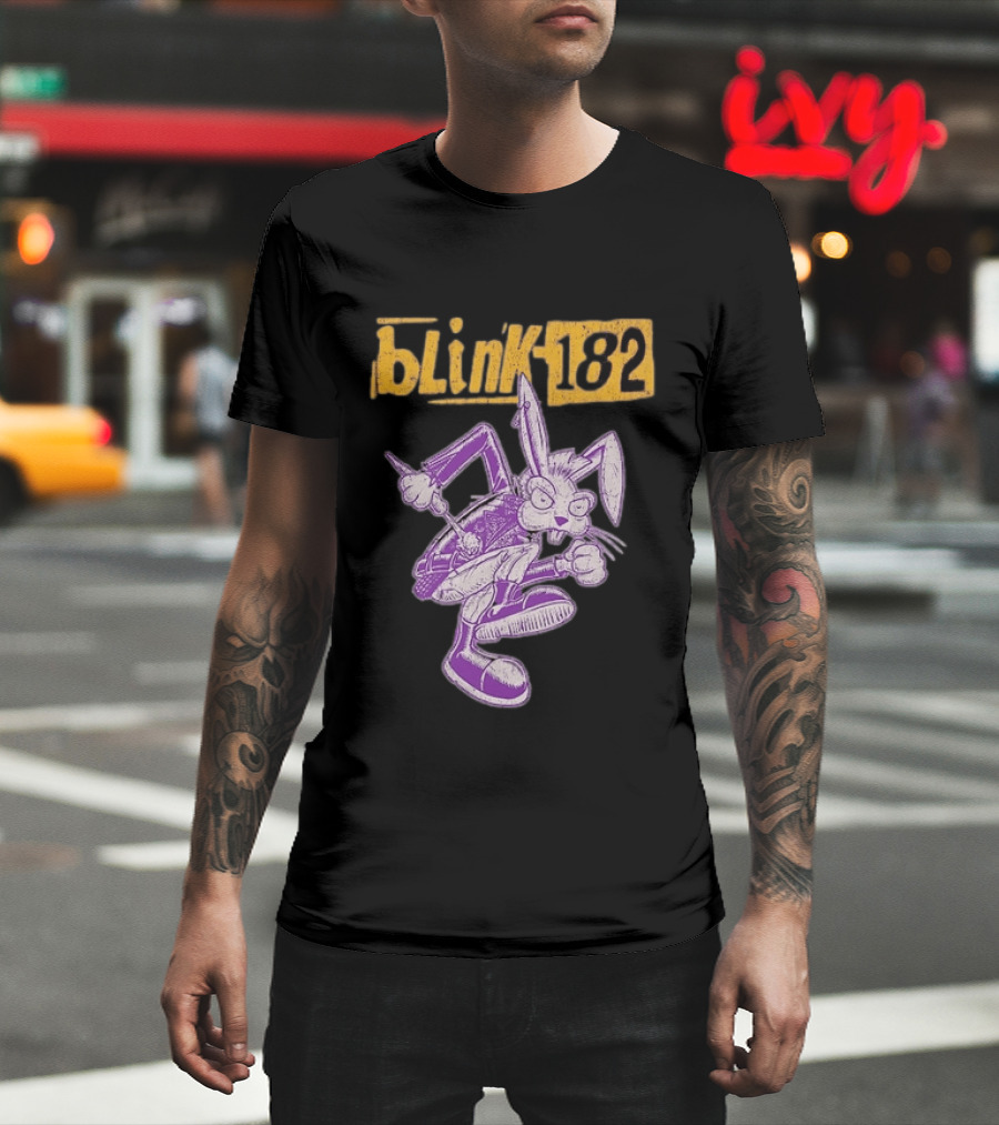 Blink 182 Distressed Punk Bunny T-Shirt