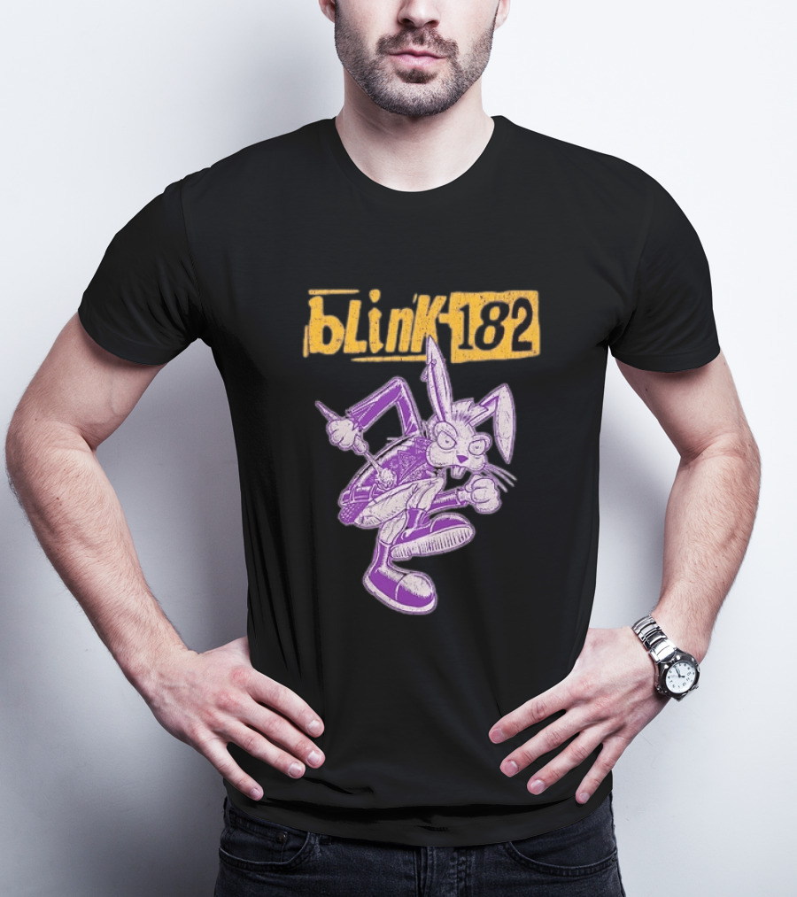 Blink 182 Distressed Punk Bunny T-Shirt