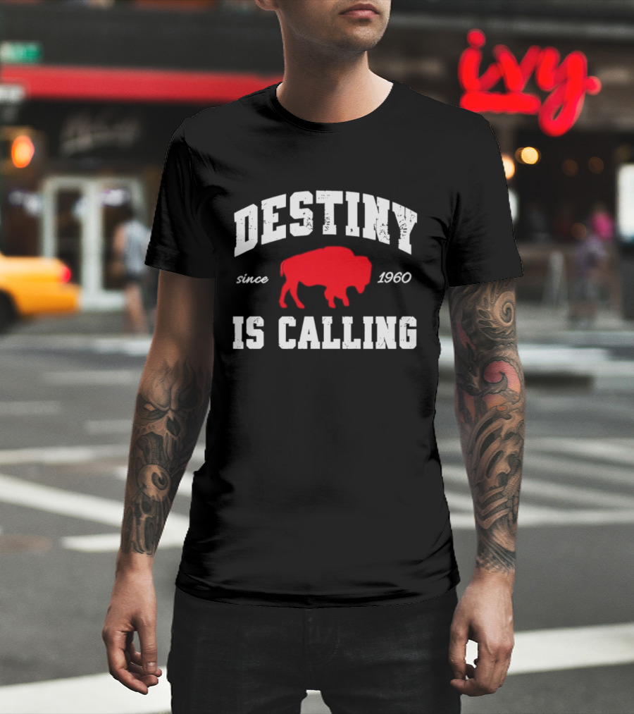 Buffalo Bills Destiny Is Calling Since 1960 Distressed T-Shirt