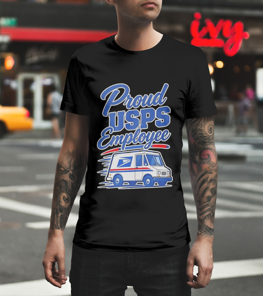 Proud USPS Employee With Postal Truck T-Shirt