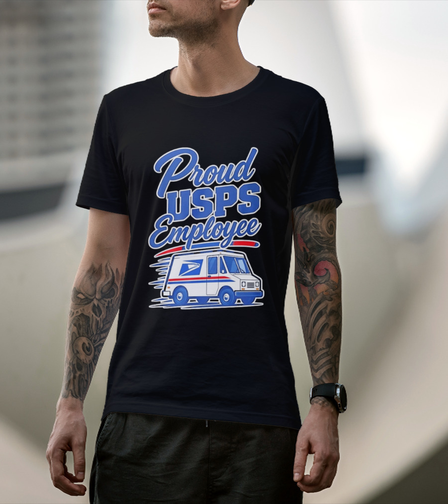 Proud USPS Employee With Postal Truck T-Shirt