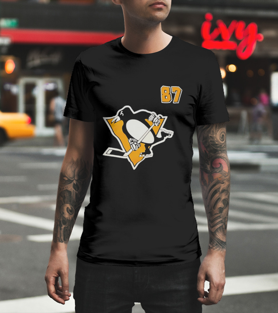 Sidney Crosby 87 Pittsburgh Penguins NHL Player T-Shirt