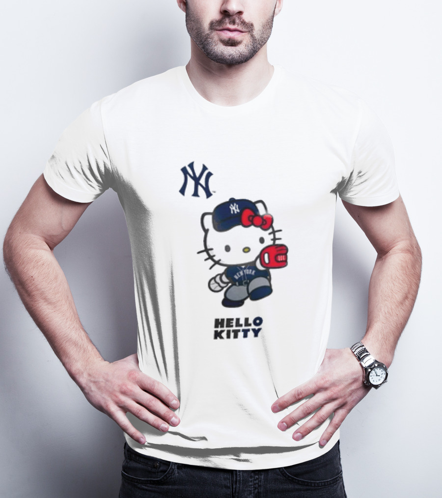 New York Yankees Hello Kitty Baseball Catcher Outfit T-Shirt