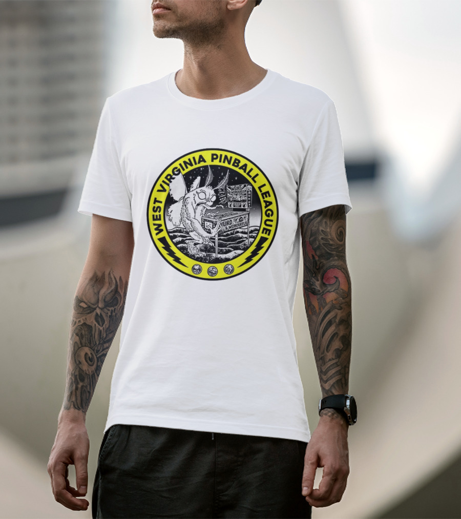 West Virginia Pinball League Mothman Weird Wonderful T-Shirt