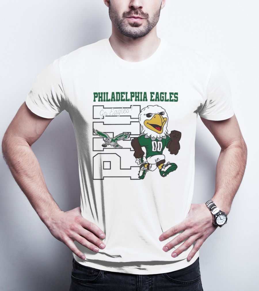 Philadelphia Eagles Go Eagles Mascot 00 Vintage Style Fan Gear T-Shirt