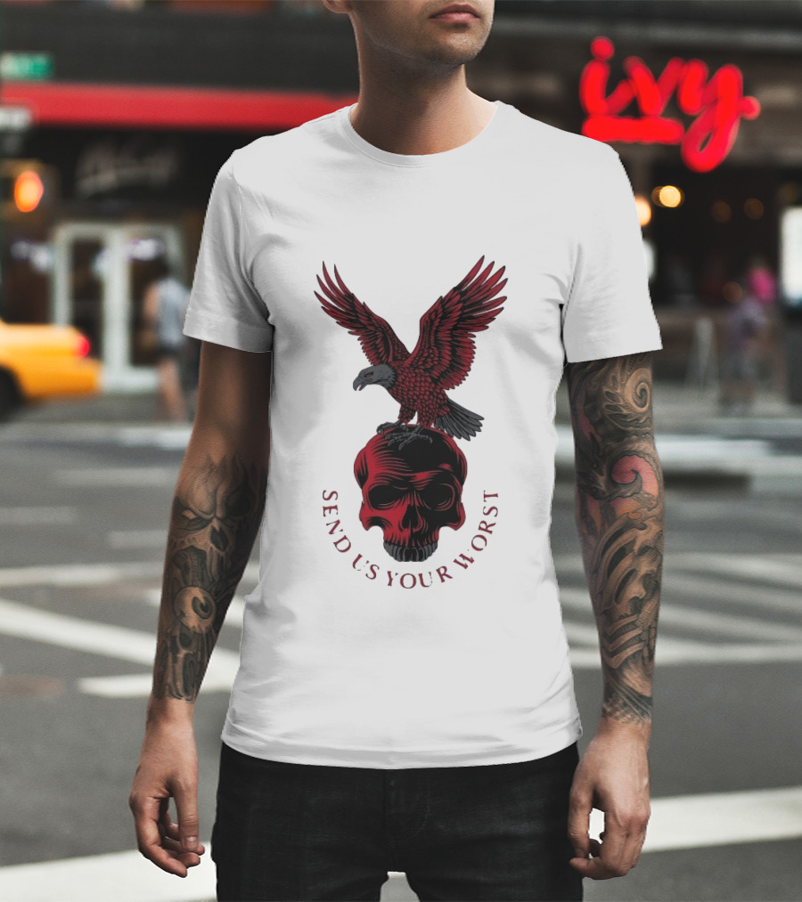 Send Us Your Worst Eagle And Skull Gothic T-Shirt