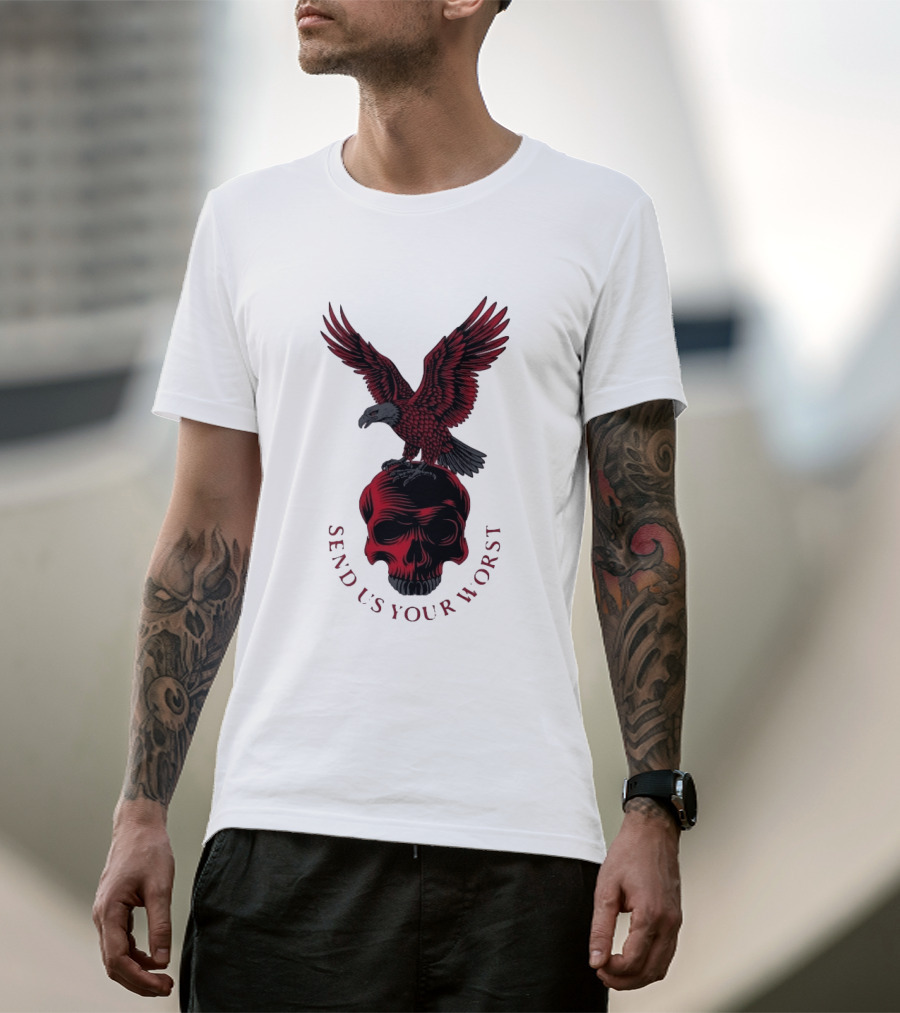 Send Us Your Worst Eagle And Skull Gothic T-Shirt