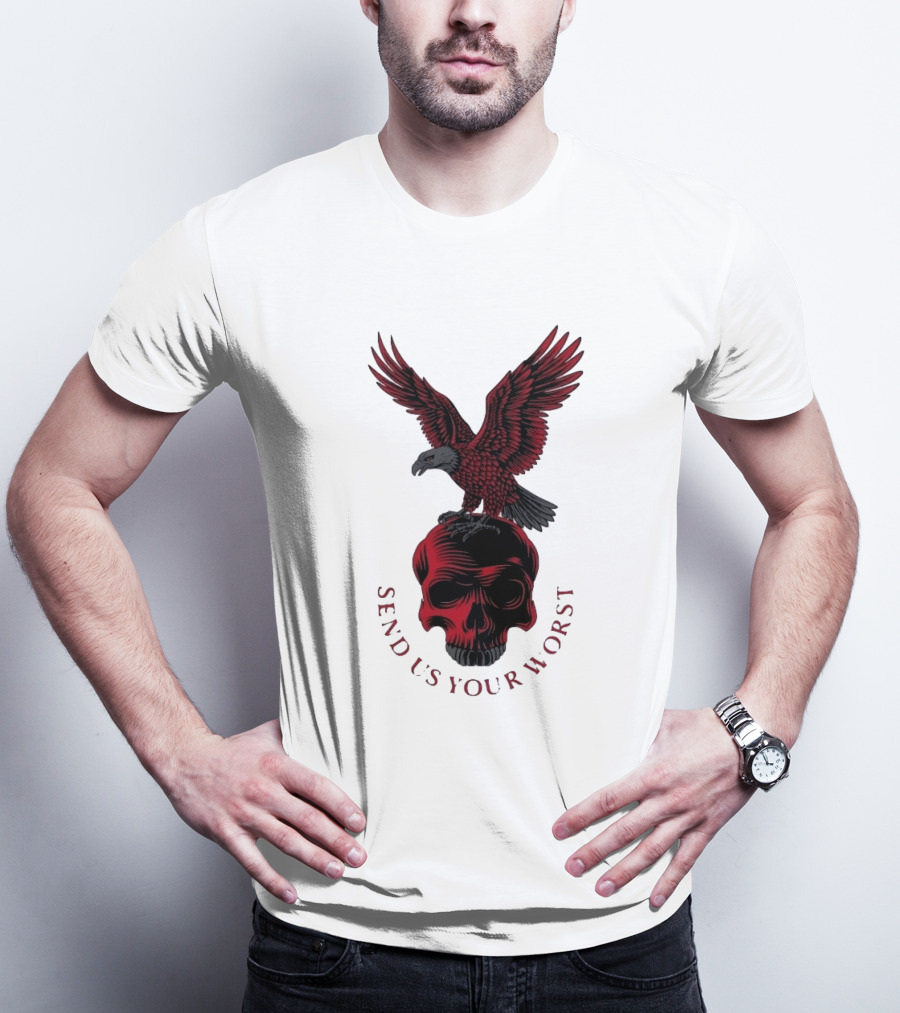 Send Us Your Worst Eagle And Skull Gothic T-Shirt