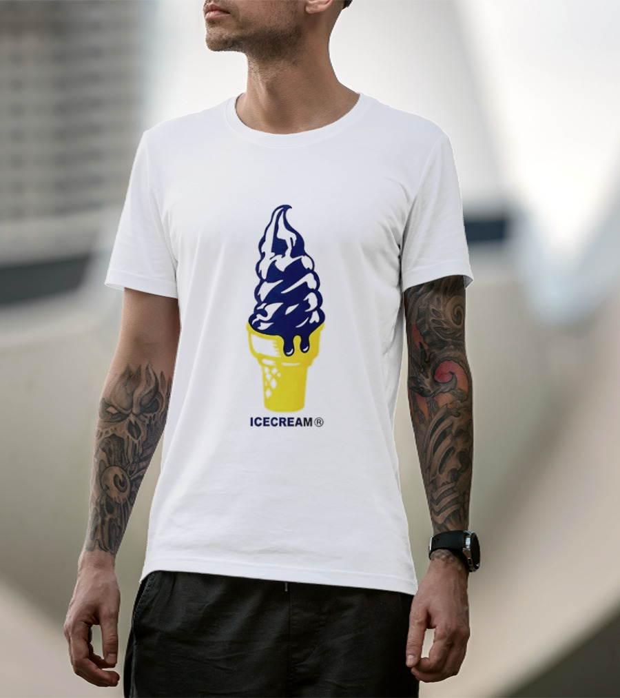 Trevor Goosby Icecream Soft Serve Brand Yellow Cone T-Shirt