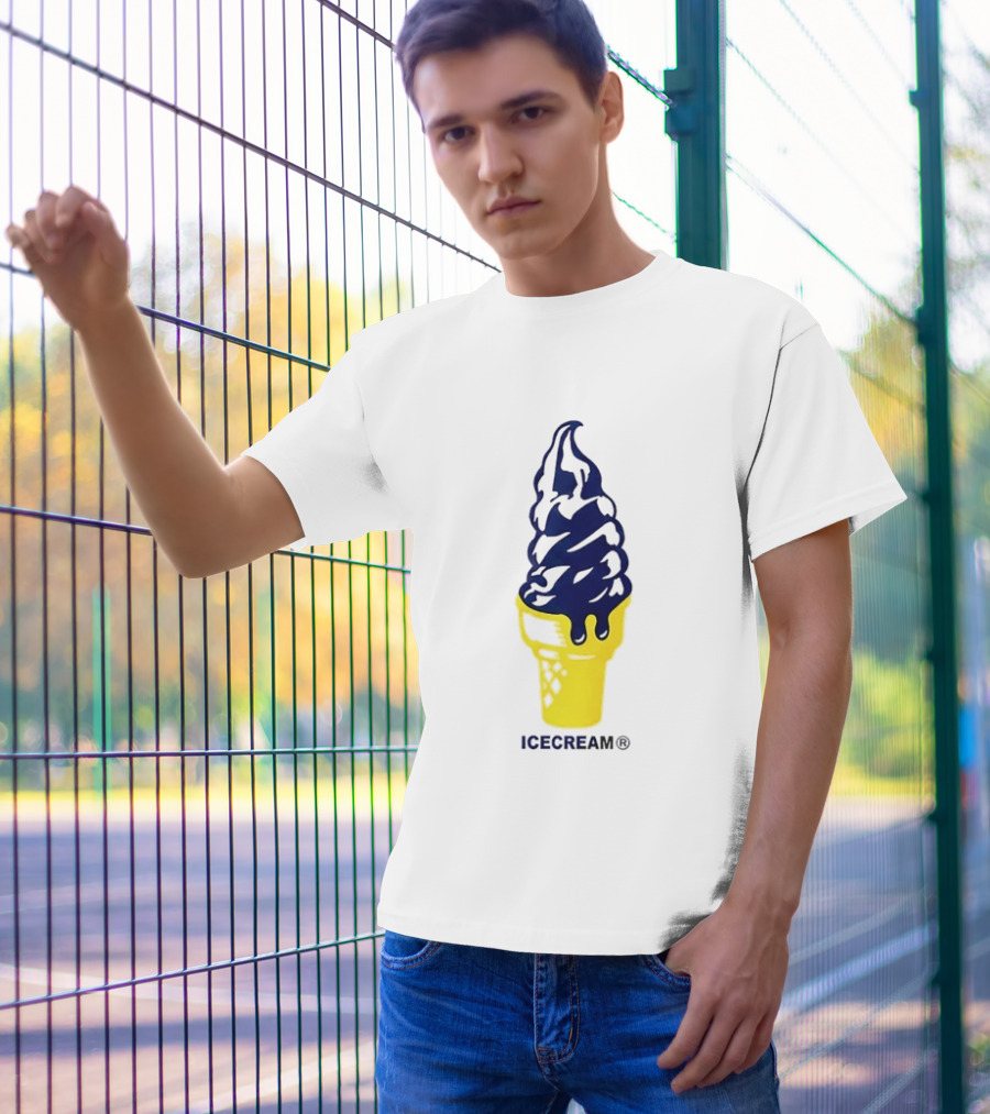 Trevor Goosby Icecream Soft Serve Brand Yellow Cone T-Shirt