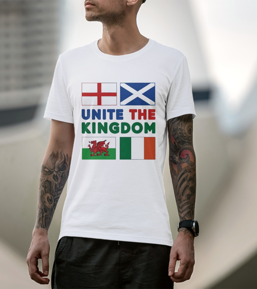 Unite The Kingdom England Scotland Wales Ireland Flags British Isles T-Shirt