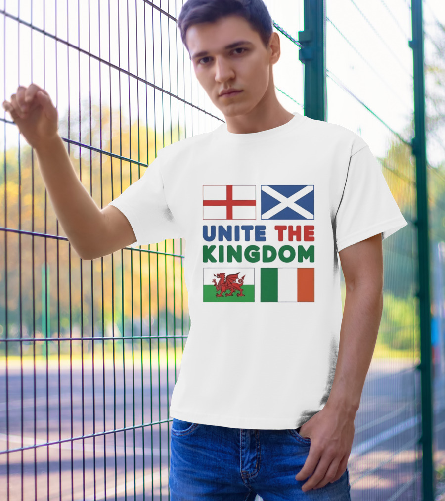 Unite The Kingdom England Scotland Wales Ireland Flags British Isles T-Shirt