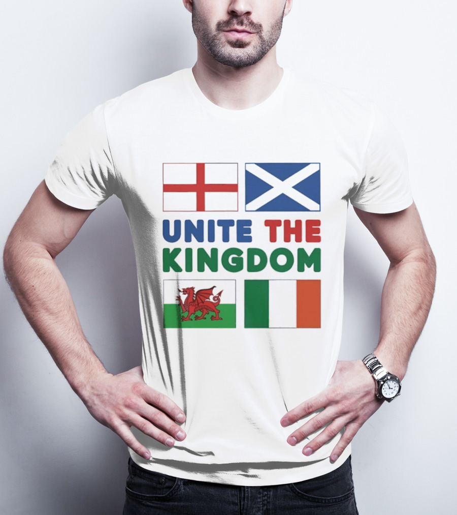 Unite The Kingdom England Scotland Wales Ireland Flags British Isles T-Shirt