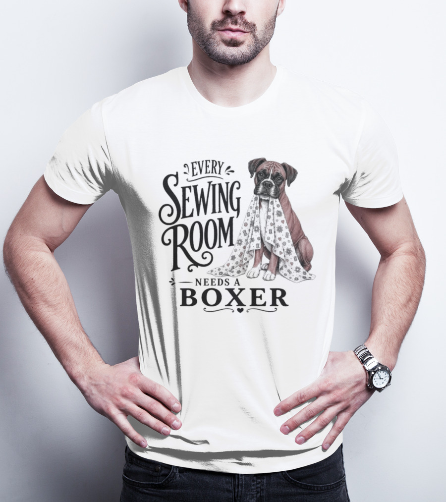Dog Every Sewing Room Needs A Boxer Sewing T-Shirt