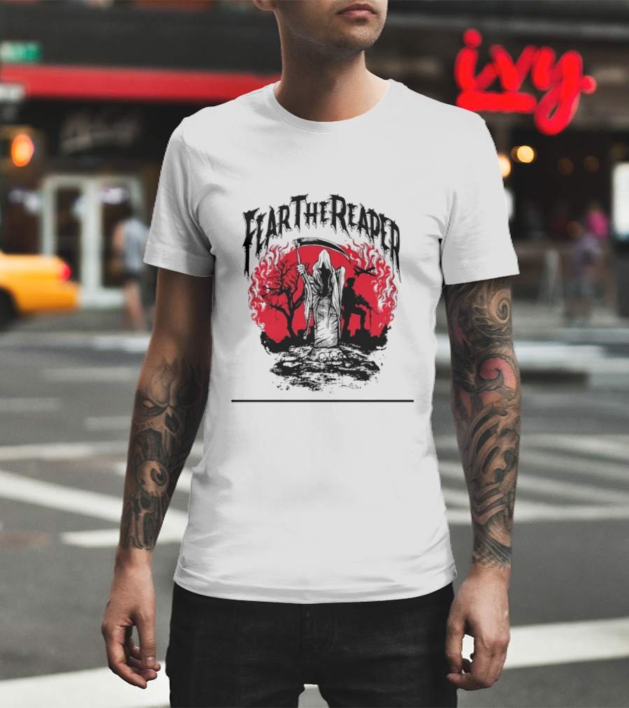 Fear The Reaper Grim Reaper Soldier Military T-Shirt