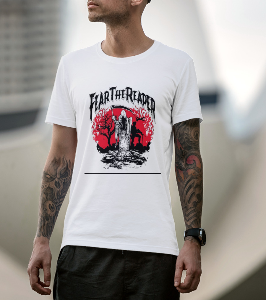 Fear The Reaper Grim Reaper Soldier Military T-Shirt