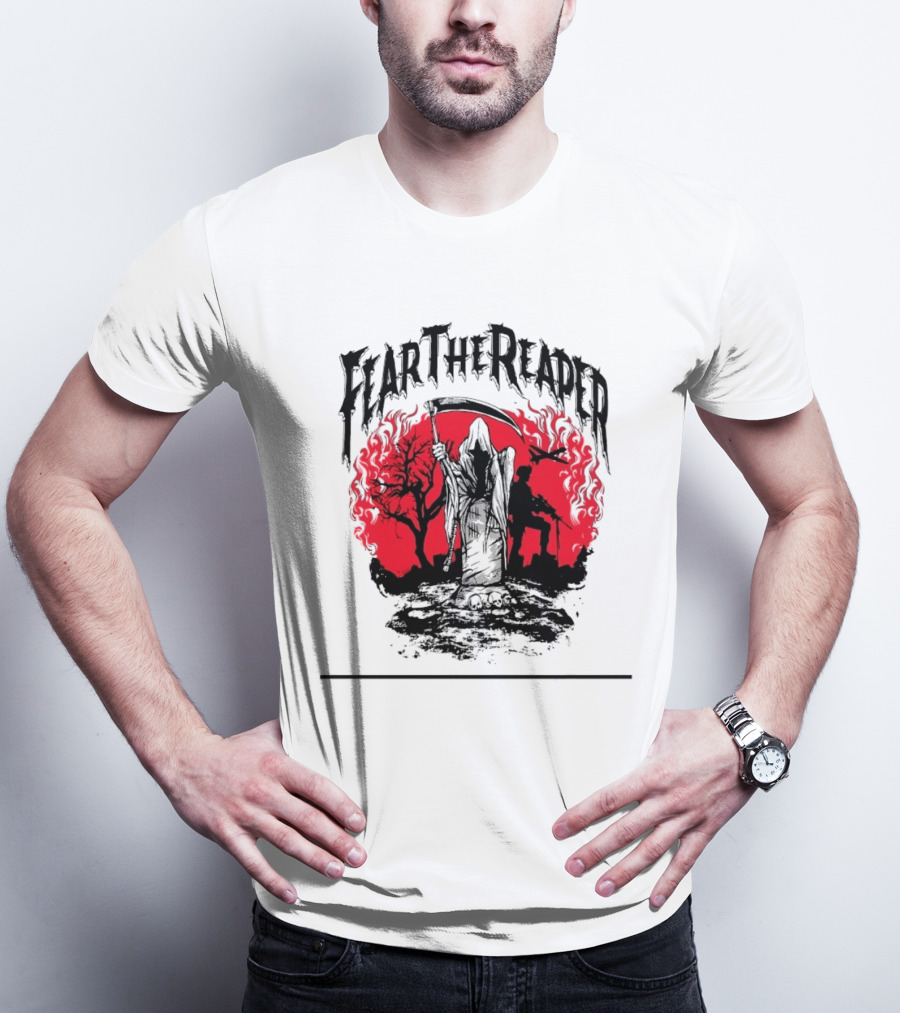 Fear The Reaper Grim Reaper Soldier Military T-Shirt