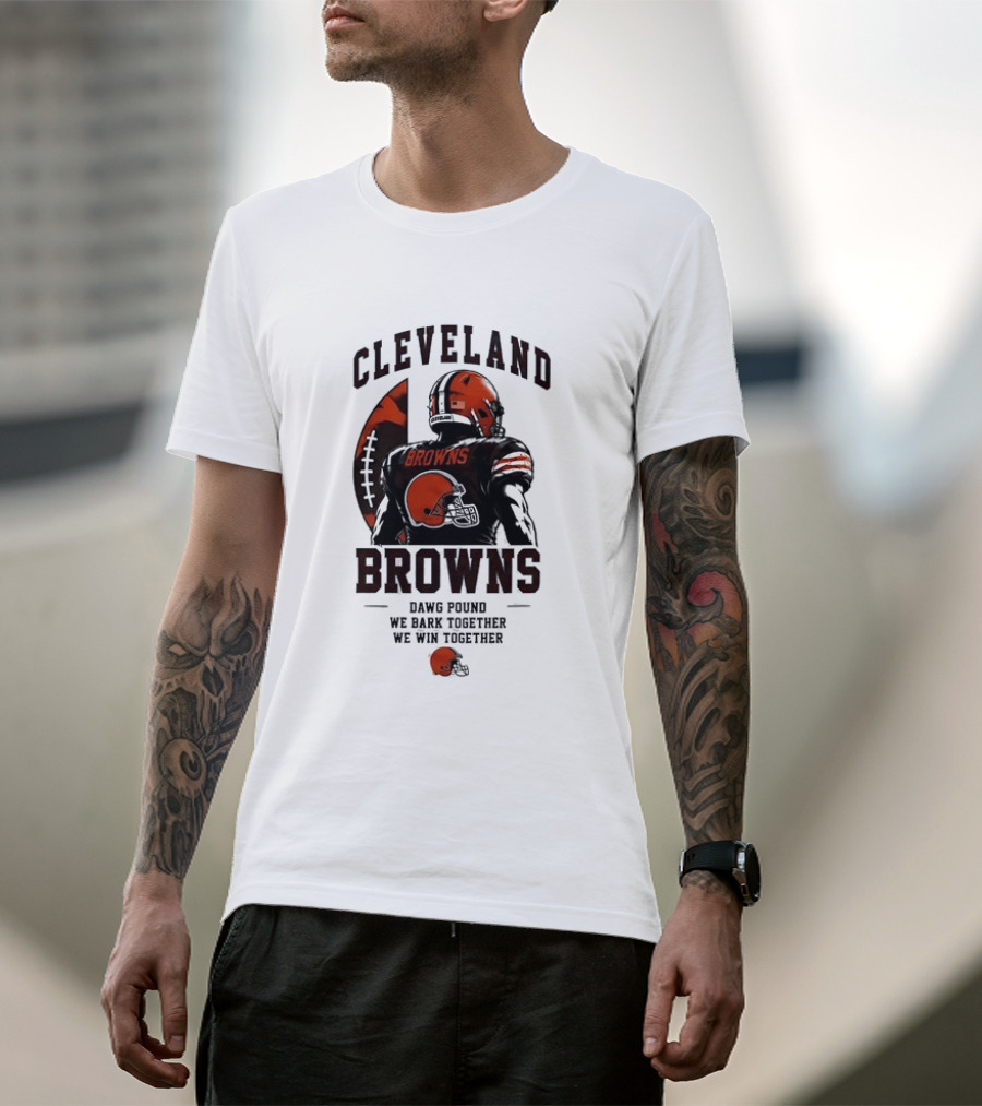 Cleveland Browns Dawg Pound We Bark Together We Win Together T-Shirt