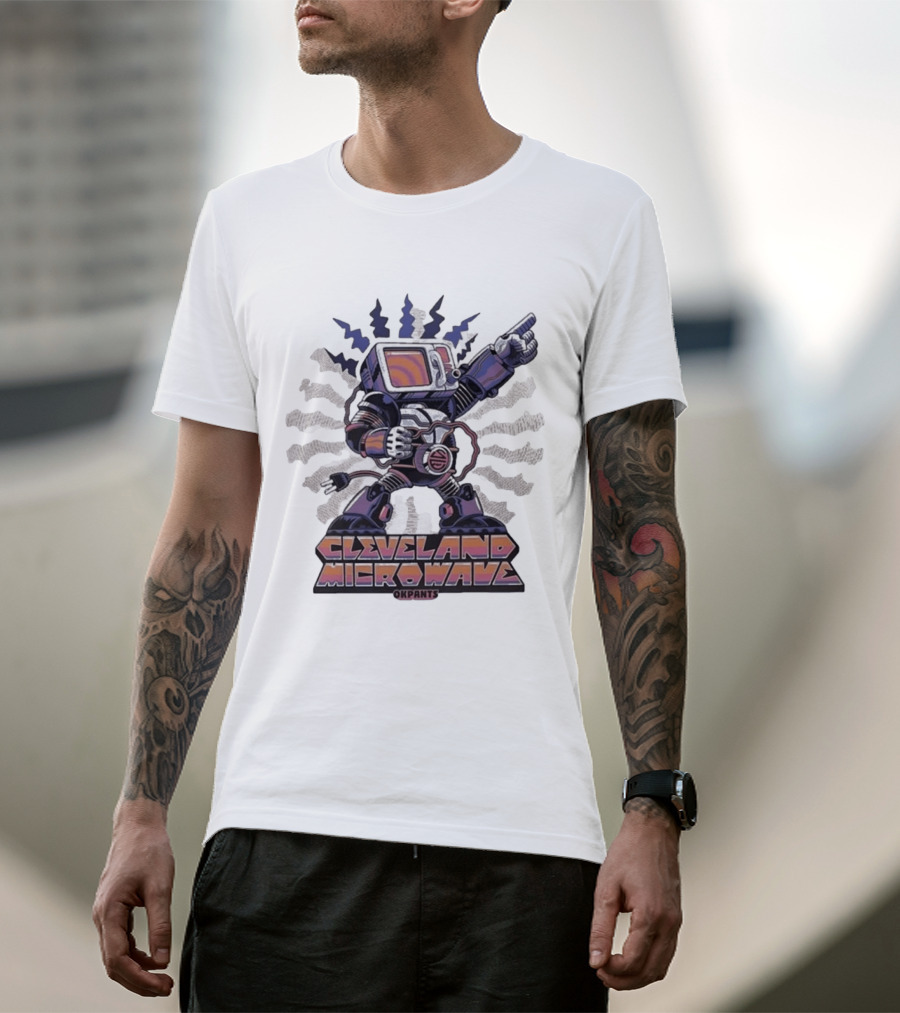 Cleveland Microwave Okpants Retro Robot TV T-Shirt