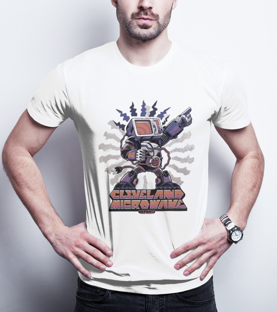 Cleveland Microwave Okpants Retro Robot TV T-Shirt