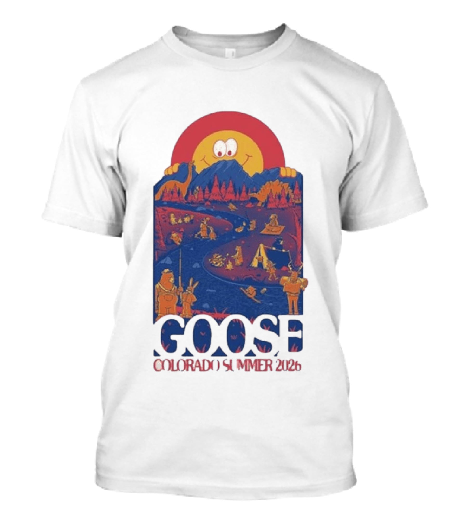 Goose Colorado Summer 2026 Illustrated Camping Adventure T-Shirt