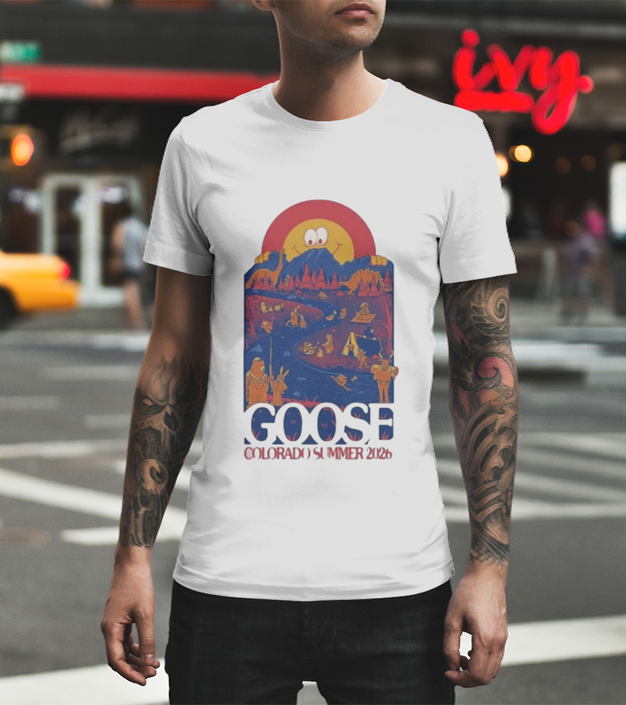 Goose Colorado Summer 2026 Illustrated Camping Adventure T-Shirt