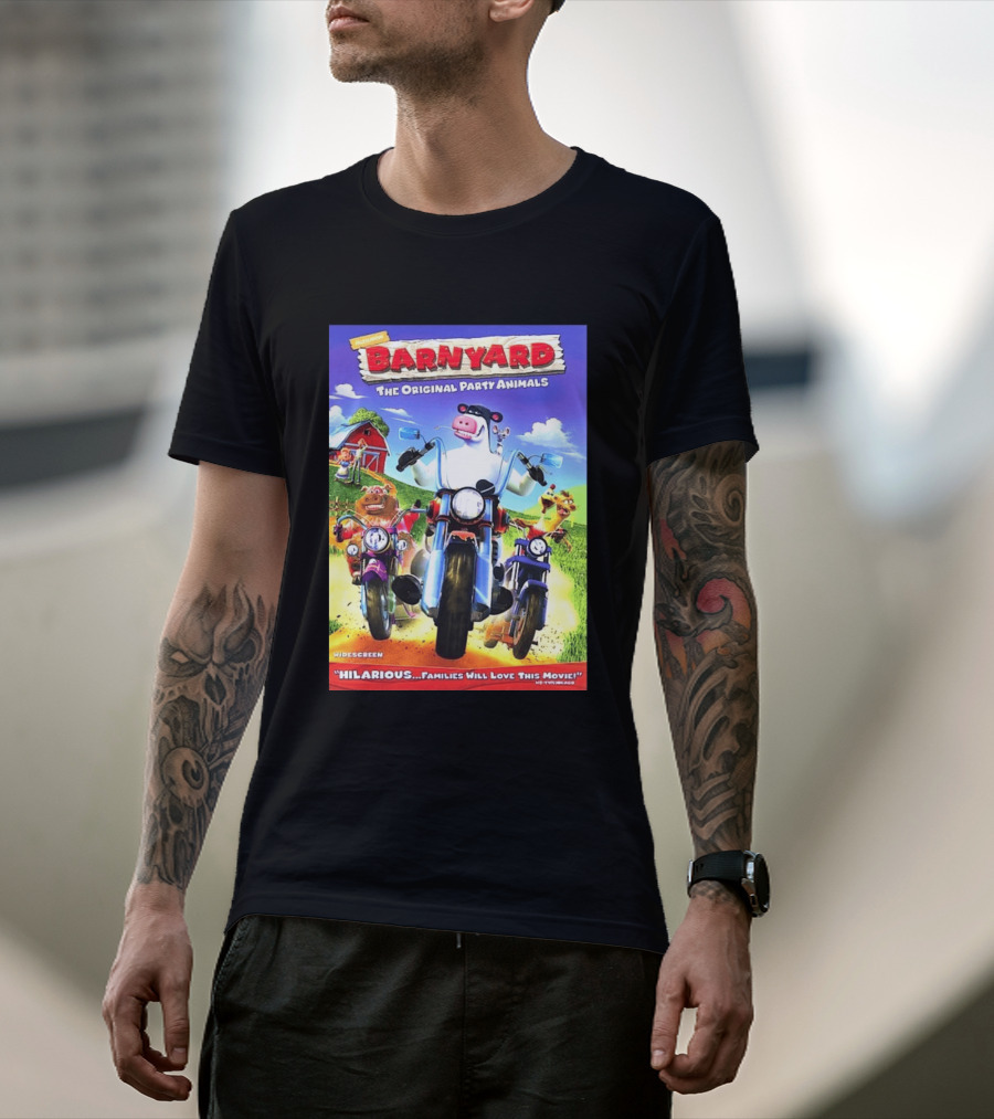 Nickelodeon Barnyard DVD 2006 Hilarious The Original Party Animals Widescreen T-Shirt