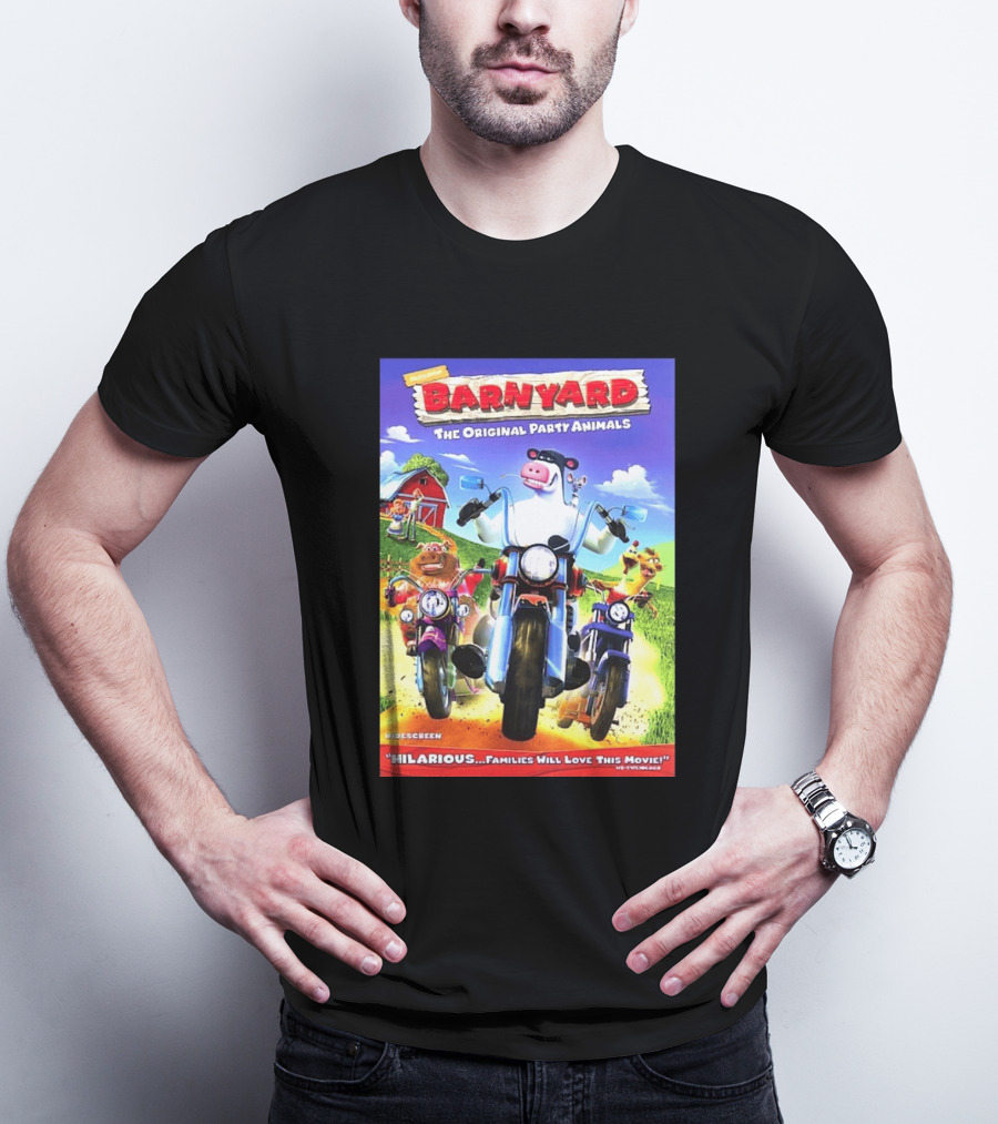 Nickelodeon Barnyard DVD 2006 Hilarious The Original Party Animals Widescreen T-Shirt