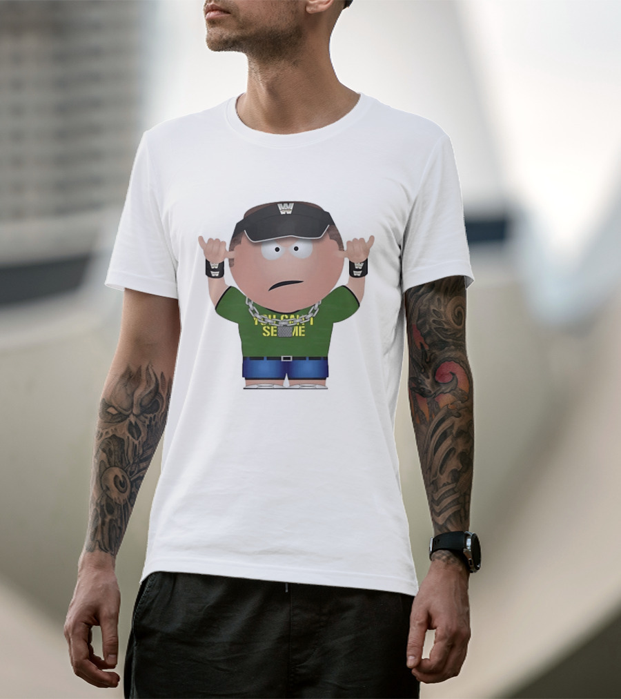 John Cena South Park You Can't See Me WWE Cartoon T-Shirt