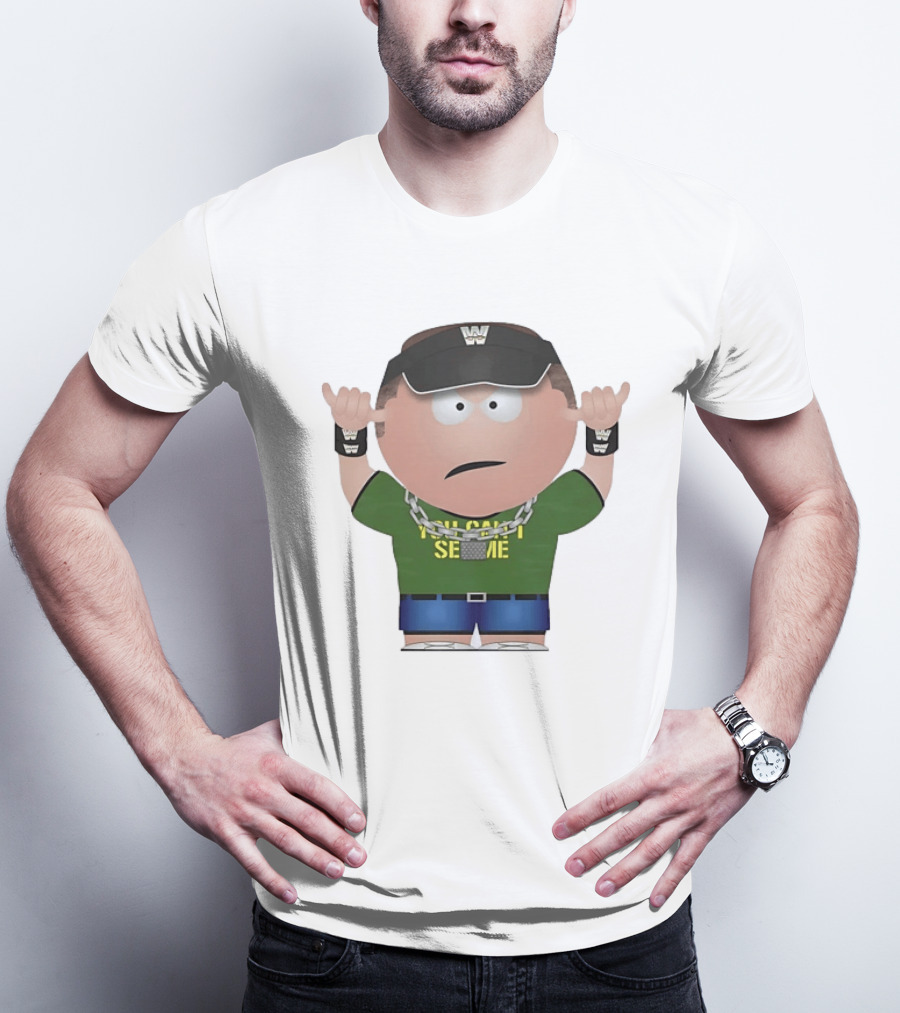 John Cena South Park You Can't See Me WWE Cartoon T-Shirt
