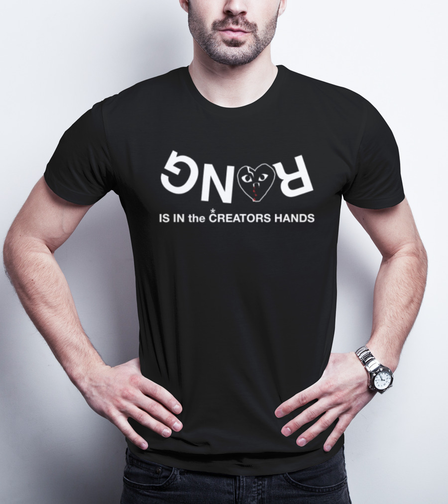 Revenge Is In The Creators Hands Rvg Heart Design Black T-Shirt