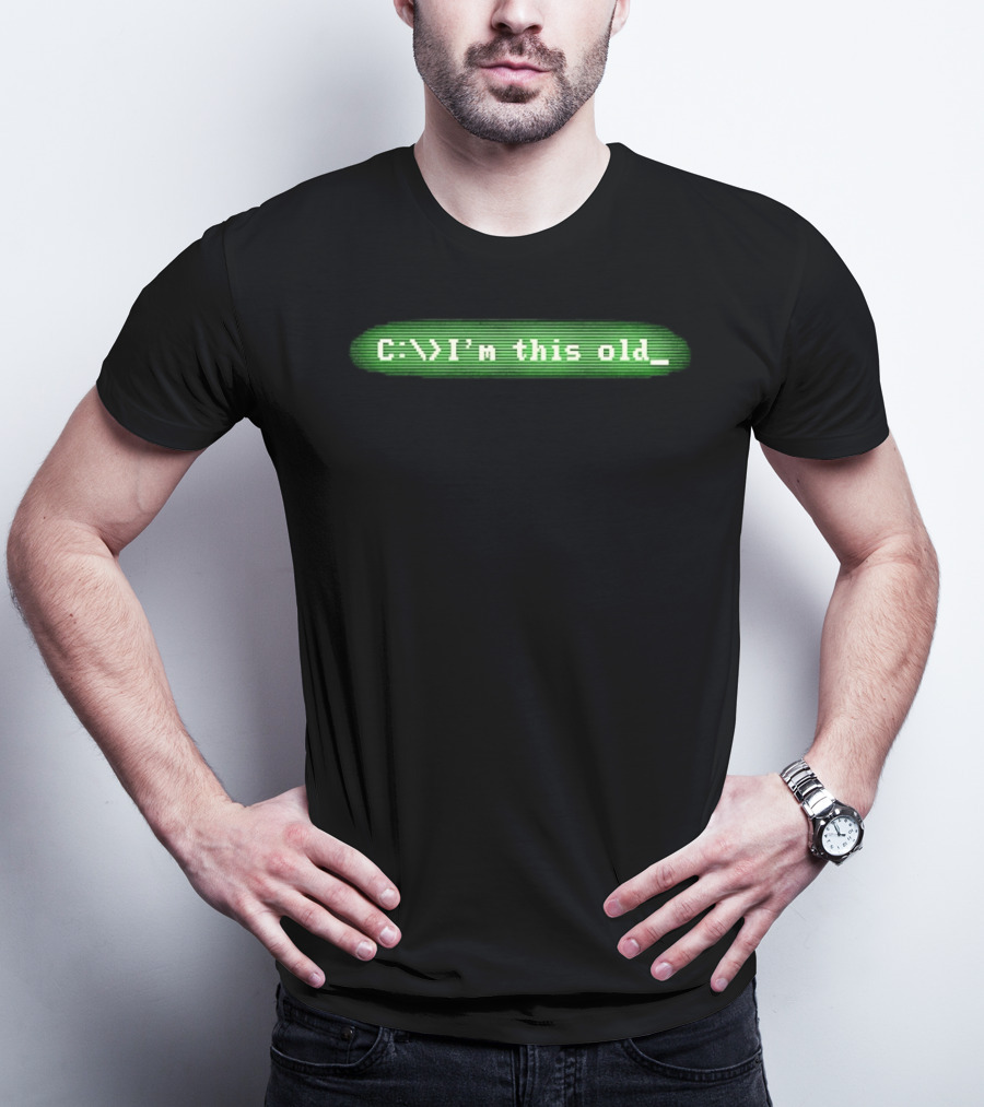 C I'm This Old Computer Command Line Retro Tech Humor T-Shirt