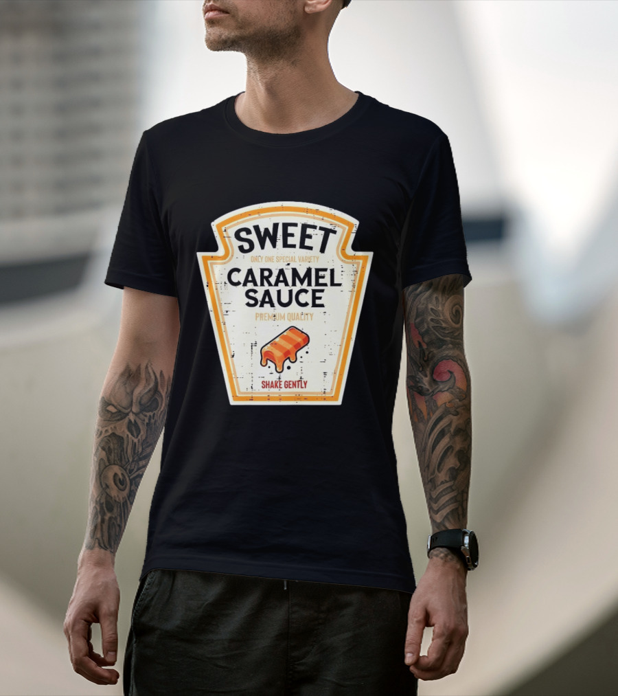 Sweet Caramel Sauce Premium Quality Shake Gently Distressed Variety T-Shirt