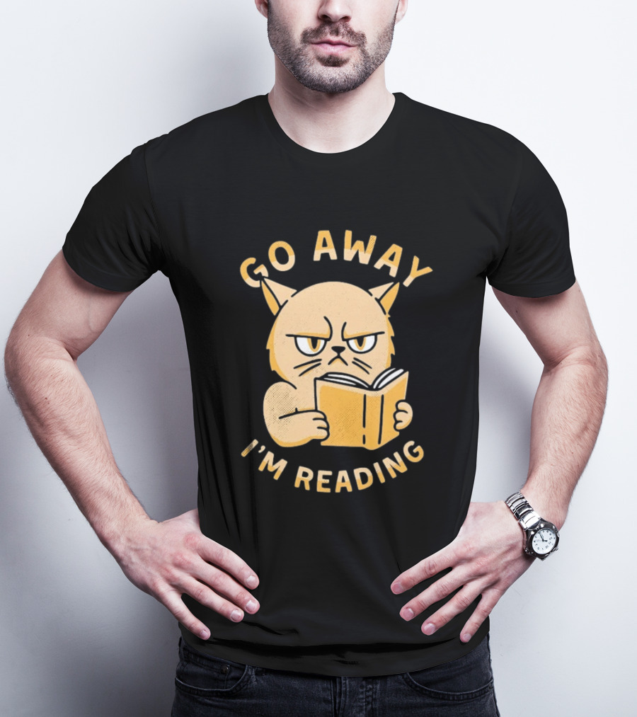 Go Away I'm Reading Grumpy Cat Book Lover T-Shirt