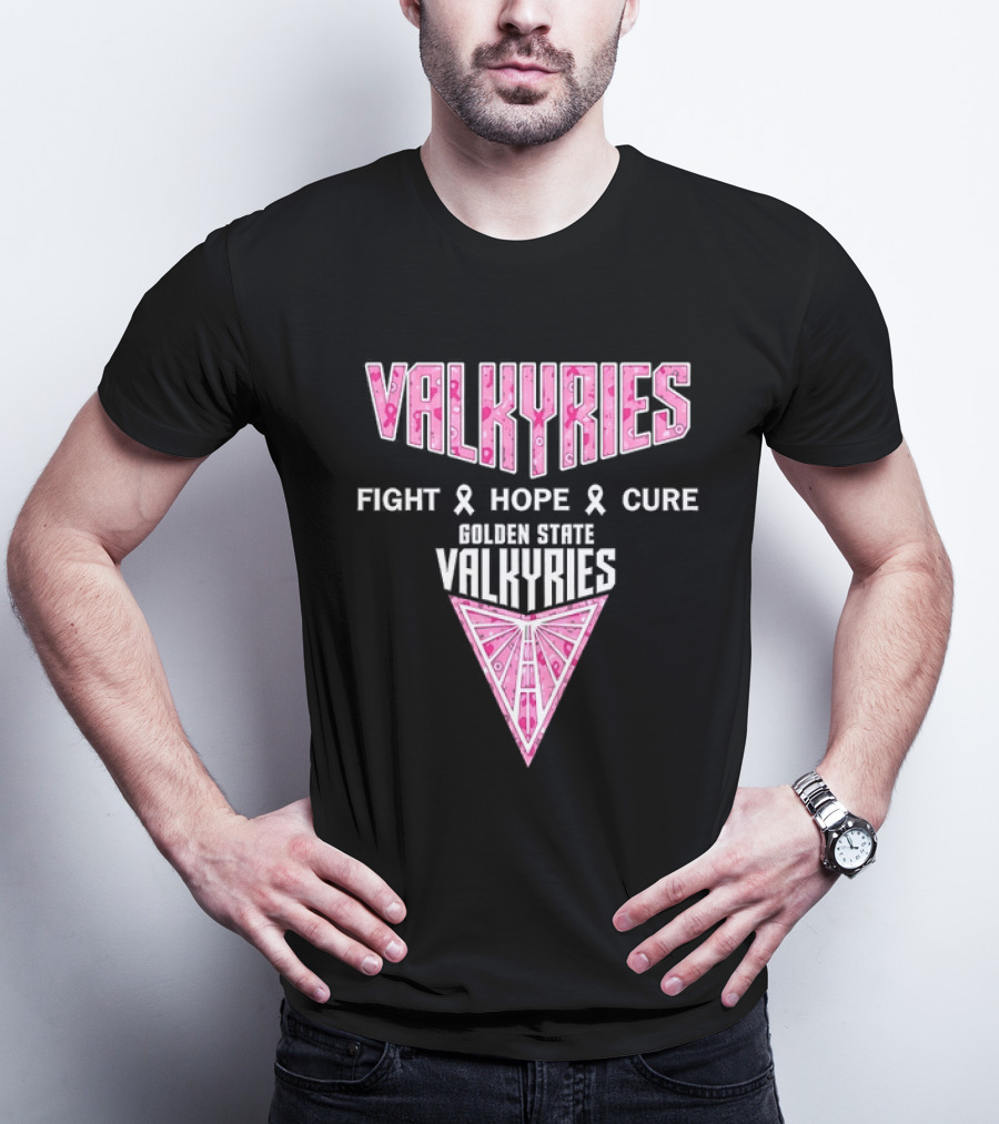 Golden State Valkyries Fight Hope Cure Breast Cancer Awareness WNBA T-Shirt