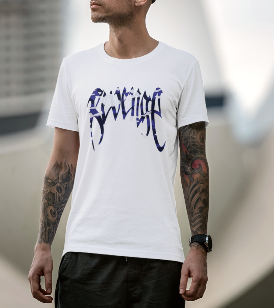 Revenge Store Arch Blue Camo T-Shirt