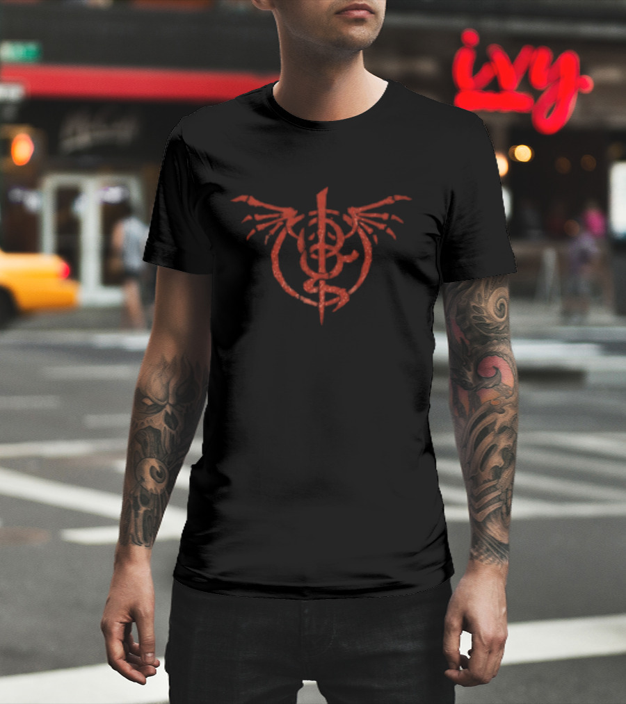 Crimson Phoenix Pullover Winged Symbol Lamb Of God Store T-Shirt