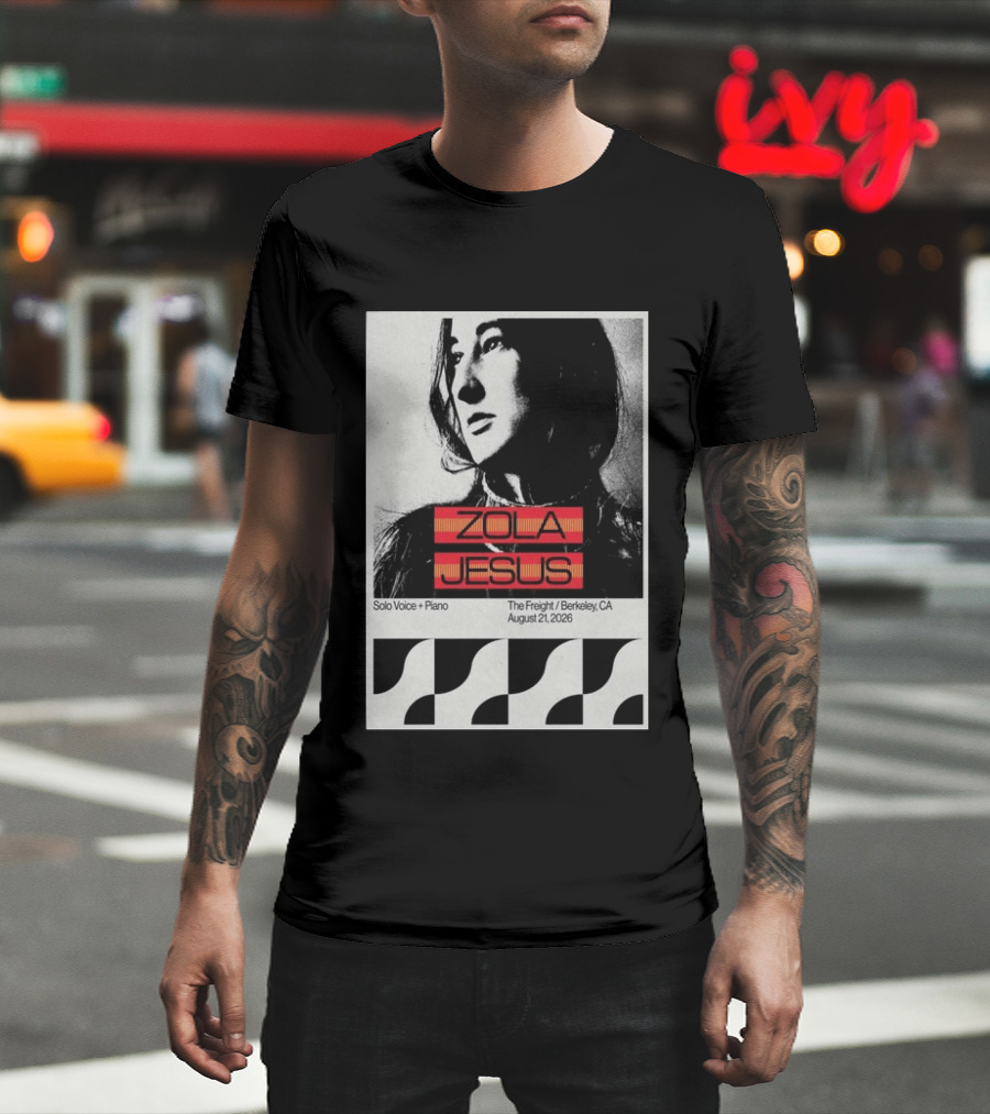 Zola Jesus Solo Voice Piano The Freight Berkeley CA August 21 2026 T-Shirt