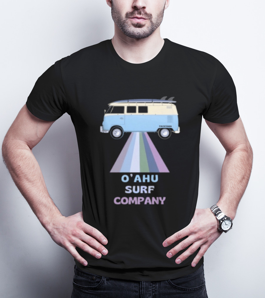 Oahu Surf Company Vintage Surf Bus Hawaiian Islands T-Shirt