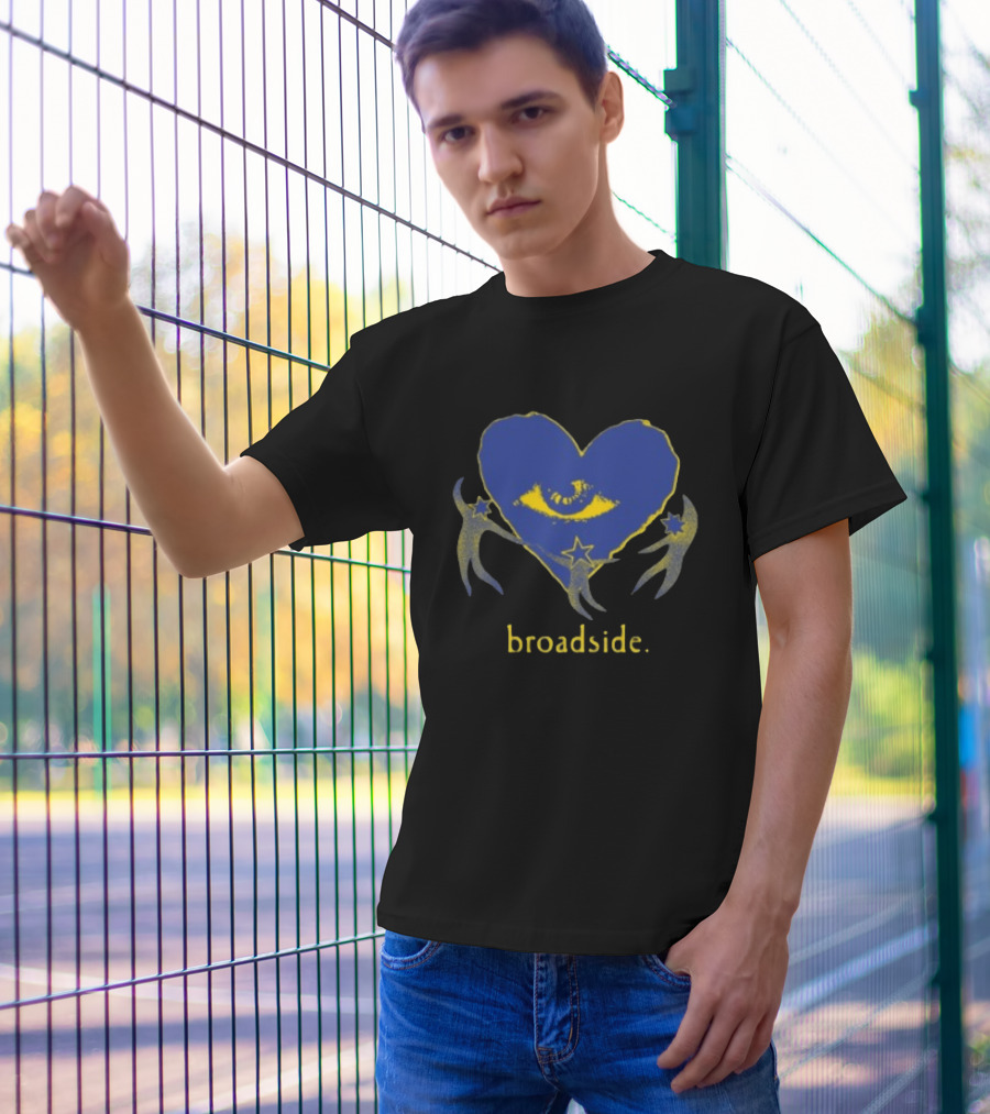 Broadside Store Heart Star Eye Symbol With Stars And Celestial Figures T-Shirt