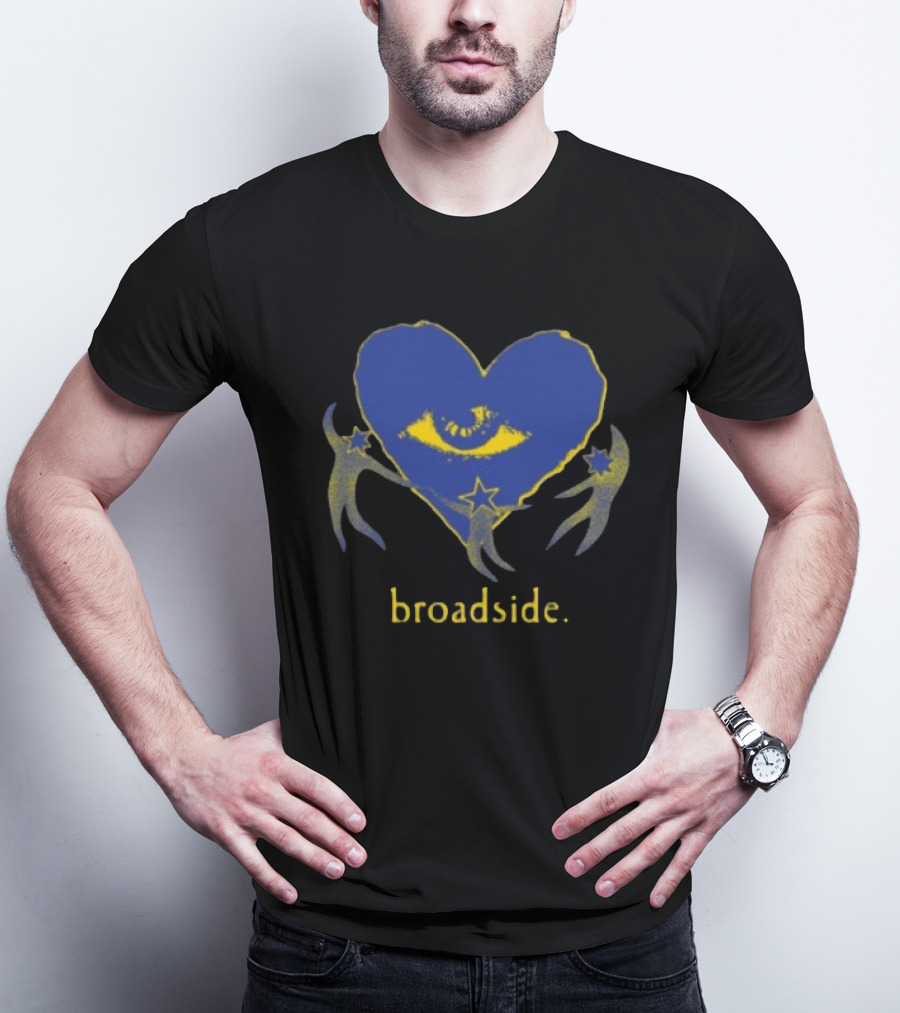 Broadside Store Heart Star Eye Symbol With Stars And Celestial Figures T-Shirt