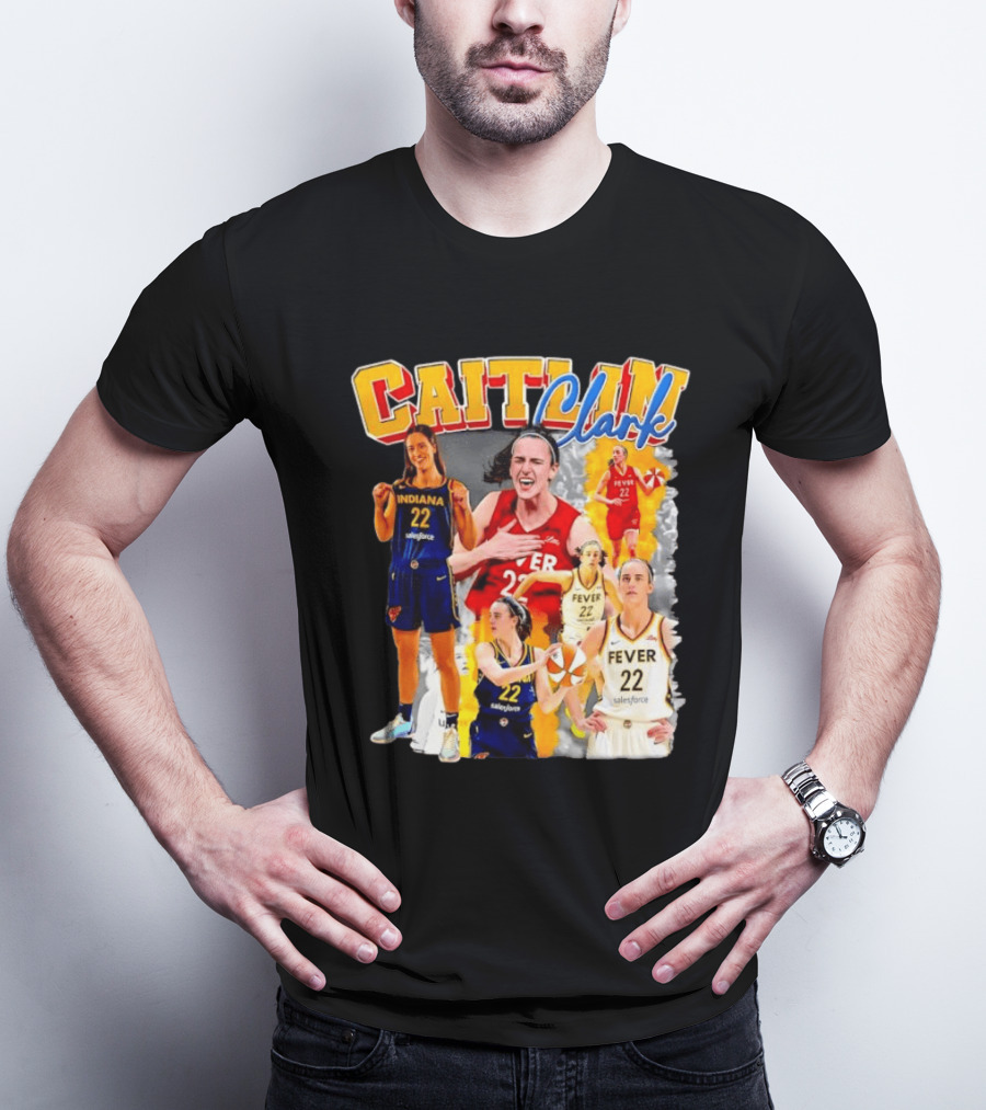 Caitlin Clark Indiana Fever 22 Basketball Athlete Action Montages T-Shirt