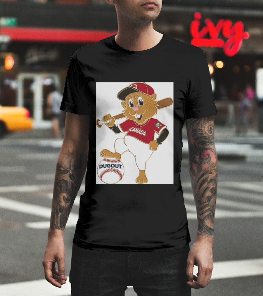 Canada Little League Beaver Baseball Dugout Pin T-Shirt