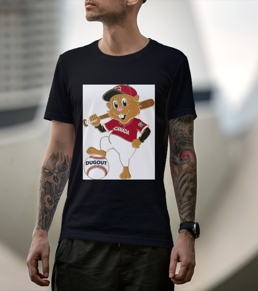 Canada Little League Beaver Baseball Dugout Pin T-Shirt