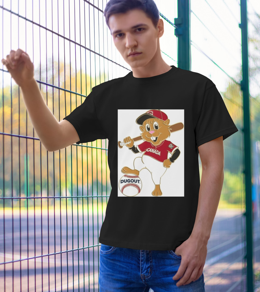 Canada Little League Beaver Baseball Dugout Pin T-Shirt