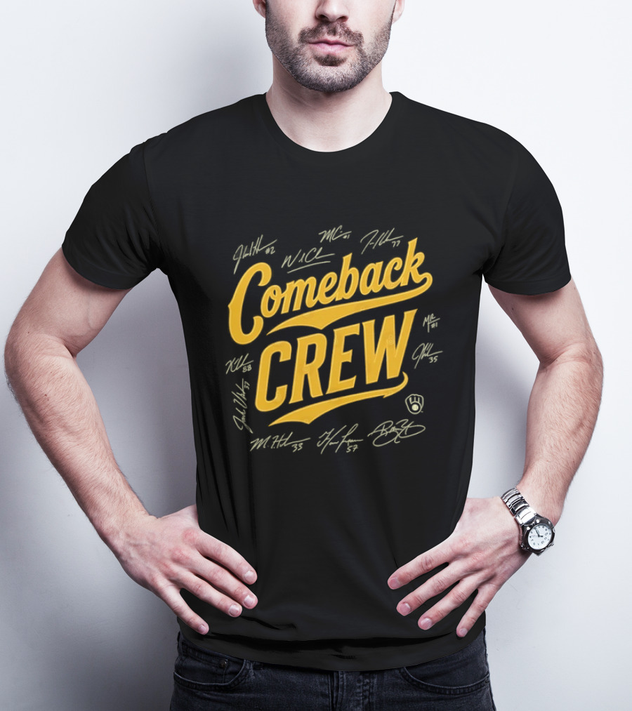 Milwaukee Brewers Comeback Crew Autographed Edition T-Shirt