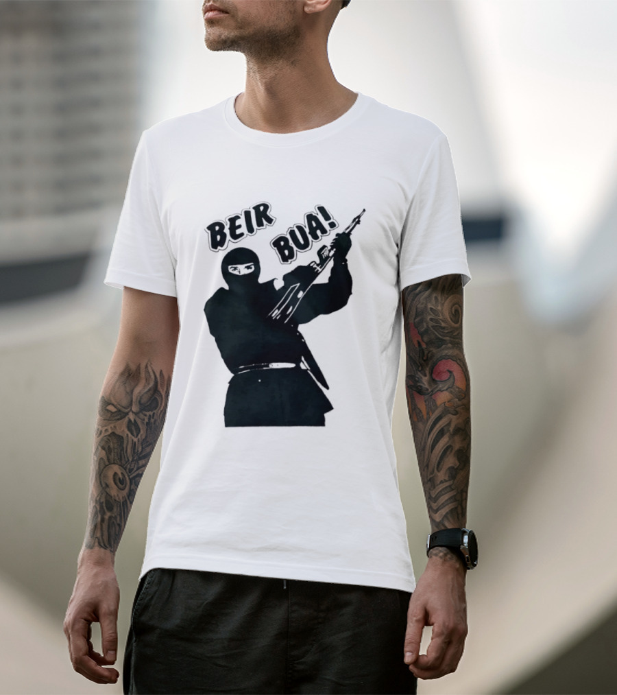 Beir Bua Irish Republican Ireland Gaelic Armed Figure T-Shirt
