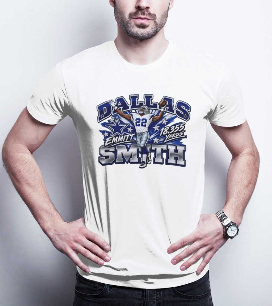 Dallas Emmitt Smith 22 Cowboys 18355 Yards Legend Star T-Shirt