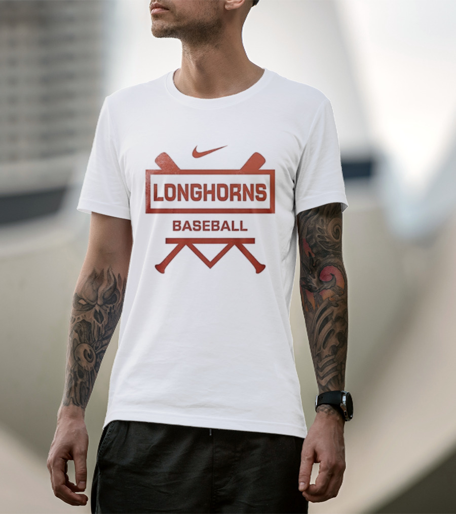 Longhorns Baseball Nike Logo Let's Go T-Shirt